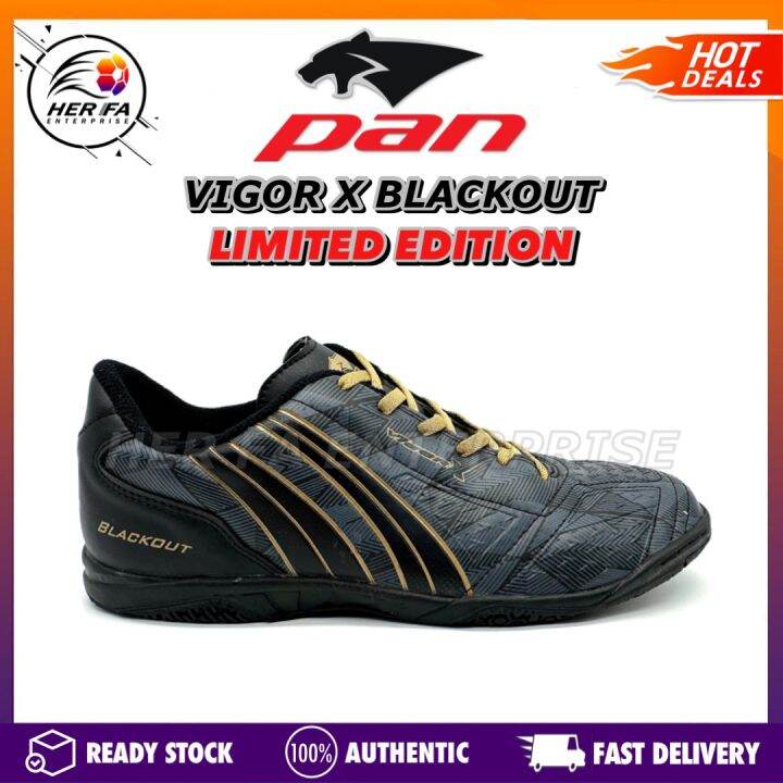 PAN Vigor X Easy Elvaloy Blackout Limited Edition Futsal Shoes 100 ...