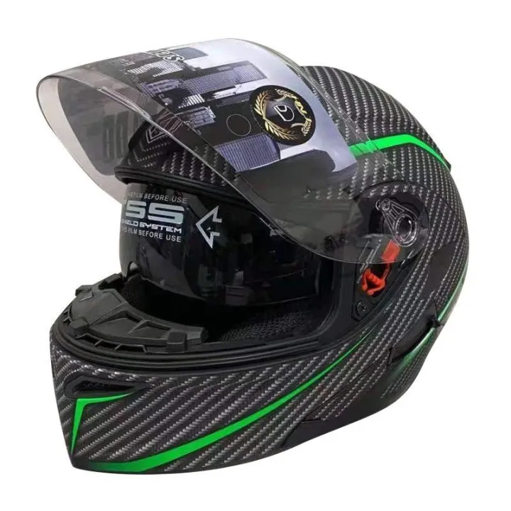 HNJ NEW 852 MODULAR AND DOUBLE VISOR HELMET | Lazada PH