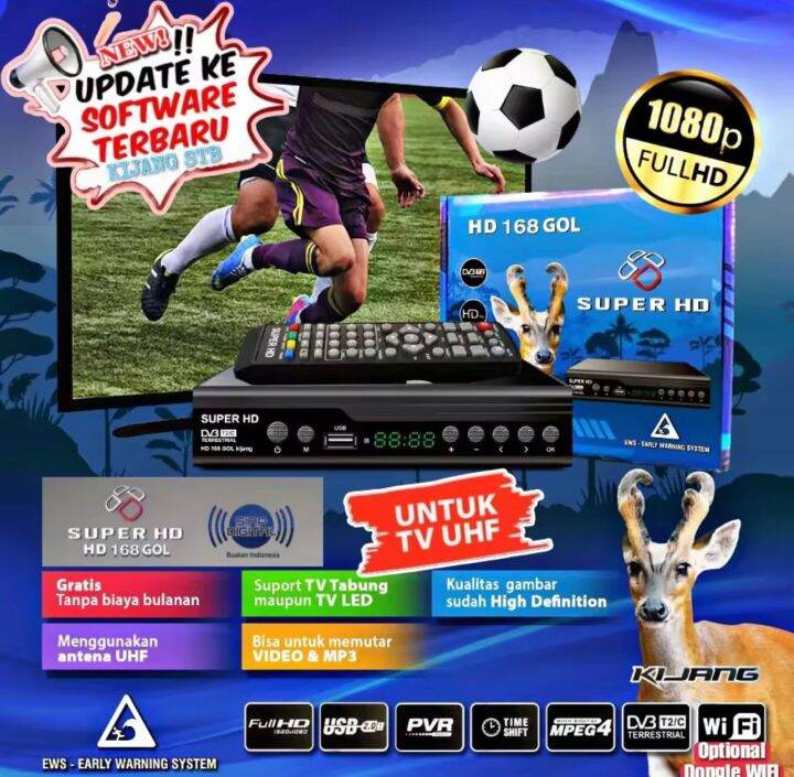 Stb tv box digital tv SUPER HD 168 GOL Kijang setopbox superhd dengan ...