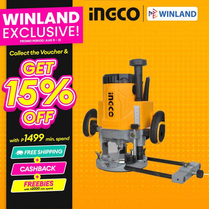 INGCO by Winland Industrial Electric Router 2200W RT22008 ING-PT ...