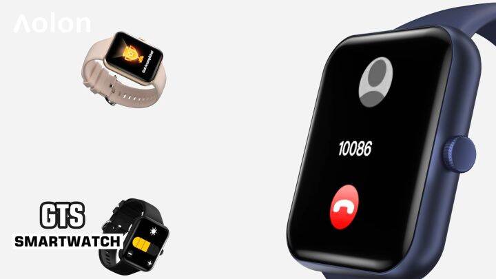 Aolon GTS 1.83 นิ้วหน้าจอสัมผัสแบบเต็ม Smart Watch แบตเตอรี่พร้อมใช้งาน ...