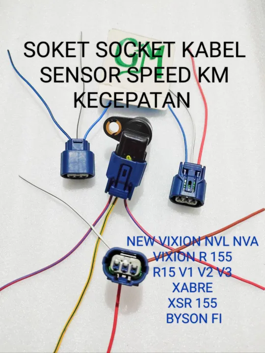 SOCKET SOKET KABEL SENSOR SPEED KM KECEPATAN YAMAHA NEW VIXION NVL NVA ...