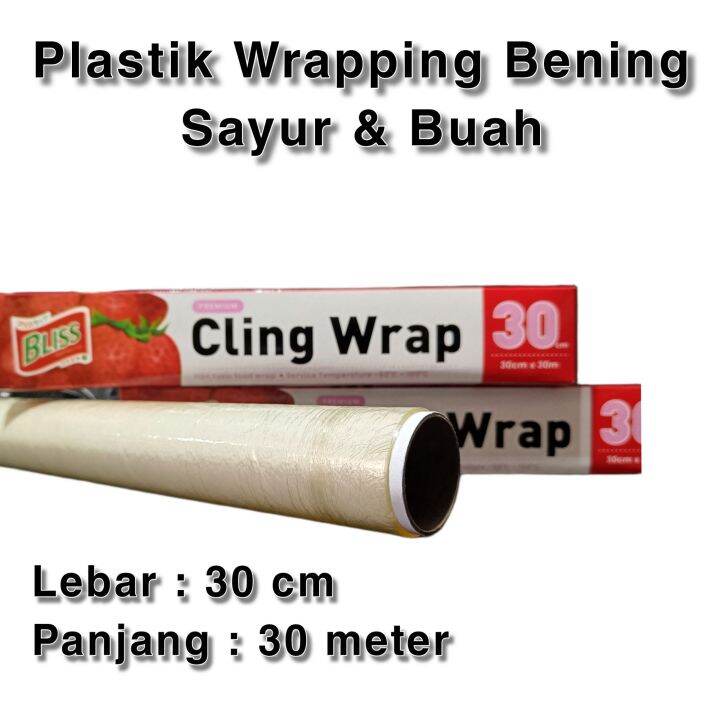 Plastik wrap 30 cm x 30 meter / Wrapping makanan/sayuran/buah-buahan ...