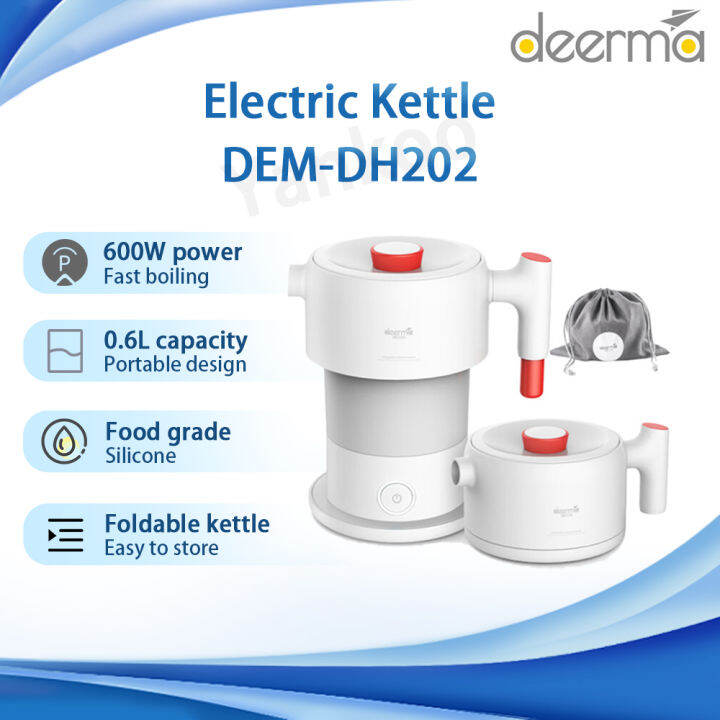 Deerma Electric Kettle DEM-DH202 0.6L 600W Fast Boiling Food Grade ...