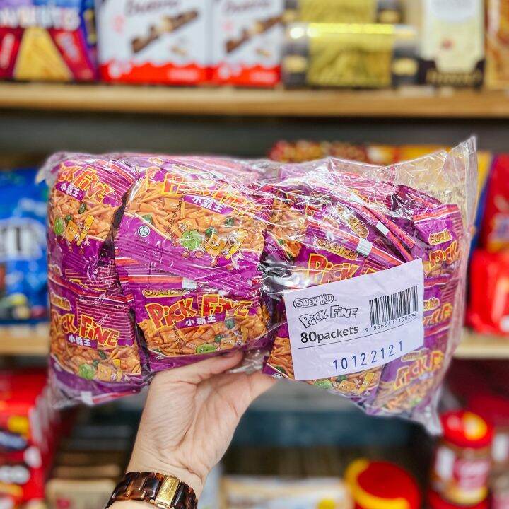 ขนมไม้ขีด Pick Fine ขนมขาไก่มาเล ผสมถั่วลันเตา 1 แพ็คมี 80 ห่อ | Lazada ...
