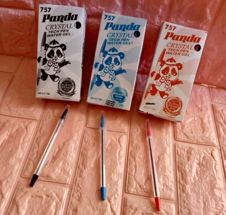 757 original panda crystal ball pen tech pen water gel 25 pcs in 1 box ...