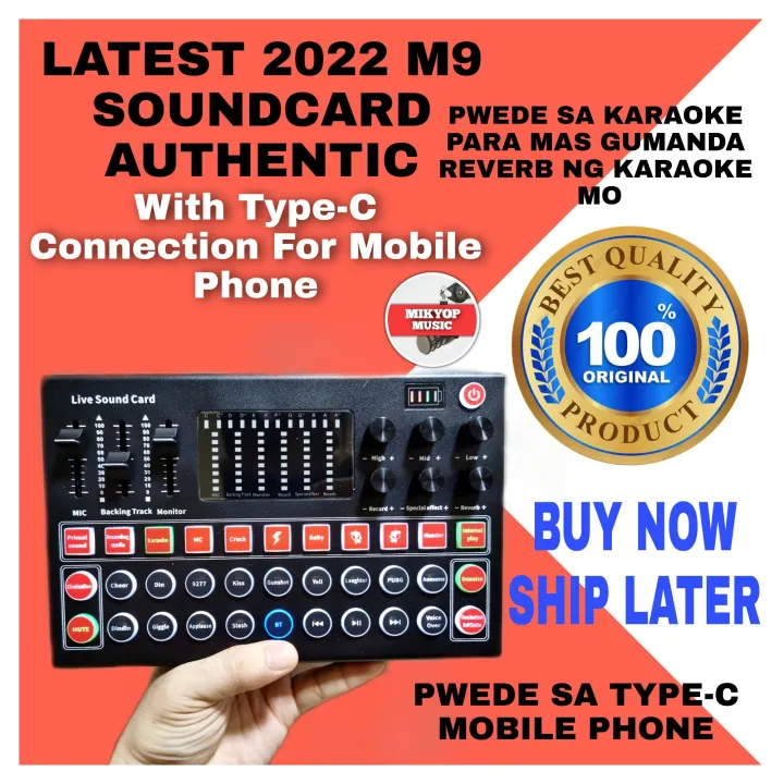 M9 Latest Soundcard 2022 | Authentic M9 Soundcard Ready To Use Type-C ...