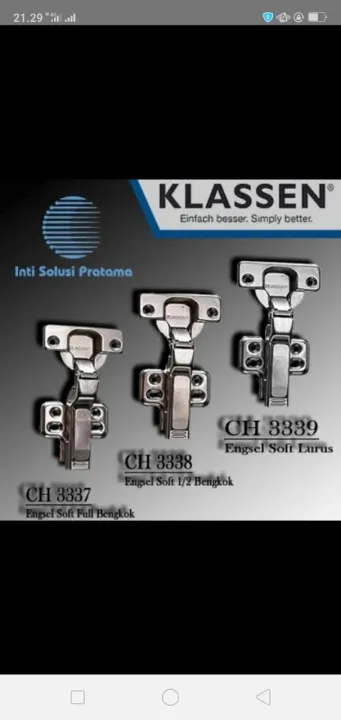 ENGSEL SENDOK HIDROLISIS SOFT KLASSEN SLOWMOTION ENGSEL / LURUS / 1/2 ...