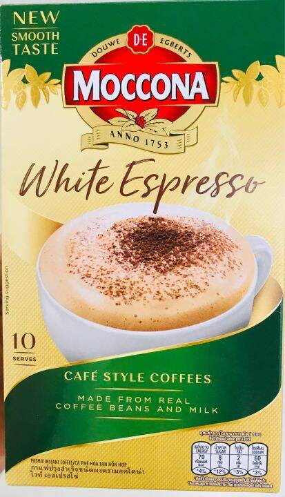 Moccona White Espresso Cafe Style Coffee (10 sachets) 160g | Lazada PH