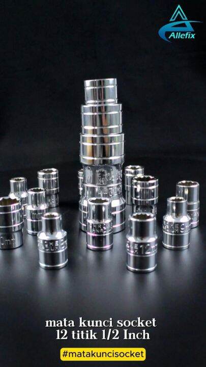 Mata Shock 1/2 Inch 8-32 MM Tools Mata Kunci Socket Bahan Chrome ...