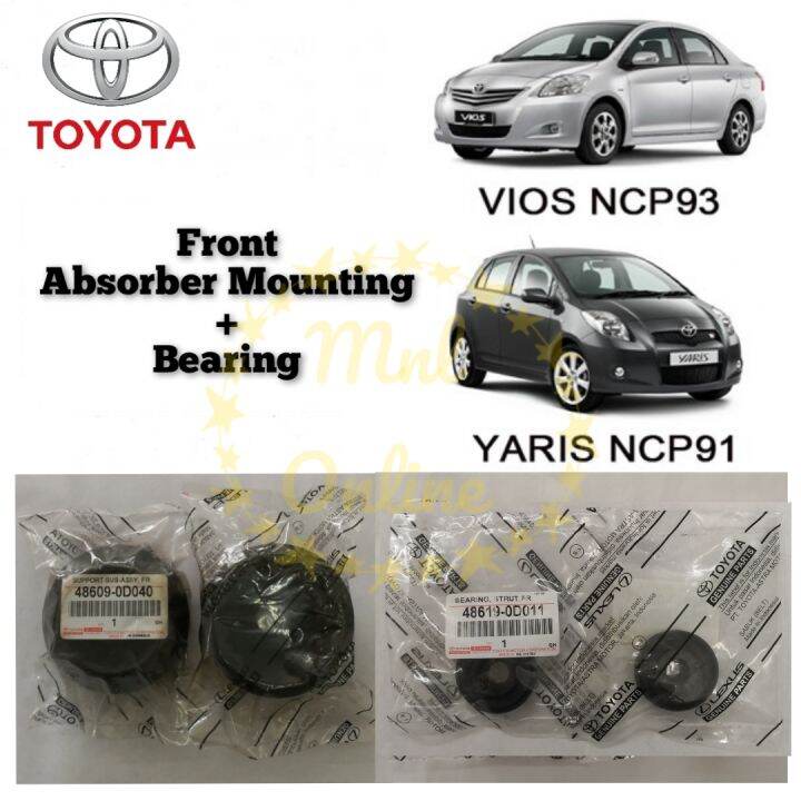 TOYOTA VIOS NCP93/ YARIS NCP91 2008-2913 FRONT ABSORBER MOUNTING WITH BEARING OEM SET | Lazada