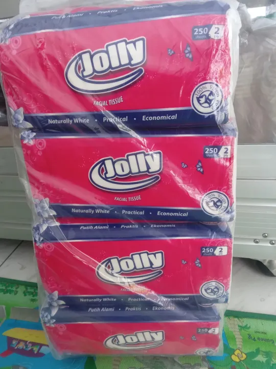 tissue jolly 250 sheets 2ply isi 4 pcs | Lazada Indonesia