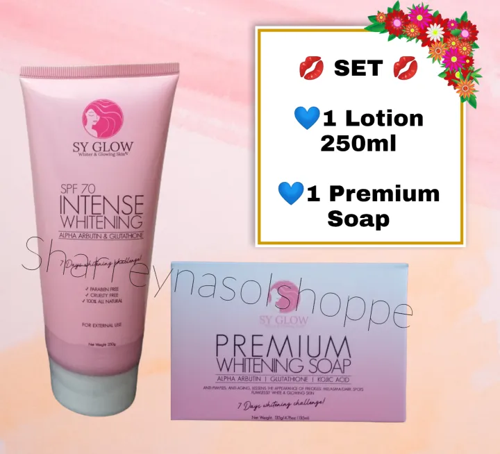 SYGLOW PREMIUM WHITENING SOAP AND INTENSE WHITENING BODY LOTION | Lazada PH