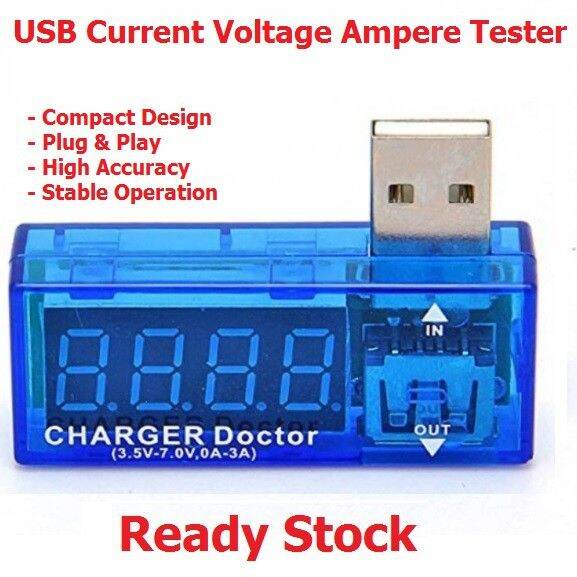 Charger Doctor USB Multimeter Voltmeter Ampere Measure Tester | Lazada ...