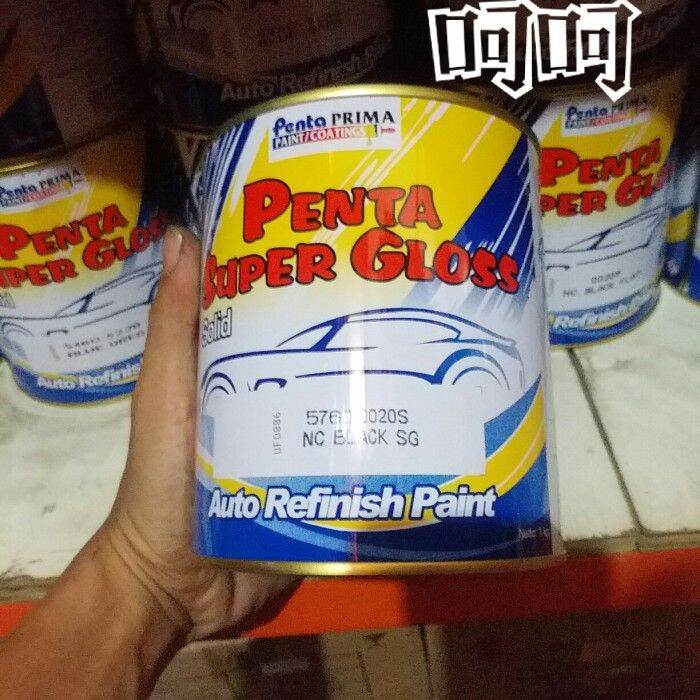 CAT PENTA SUPER GLOSS Black SG Hitam Semi Doff -CAT DUCO PENTA | Lazada ...