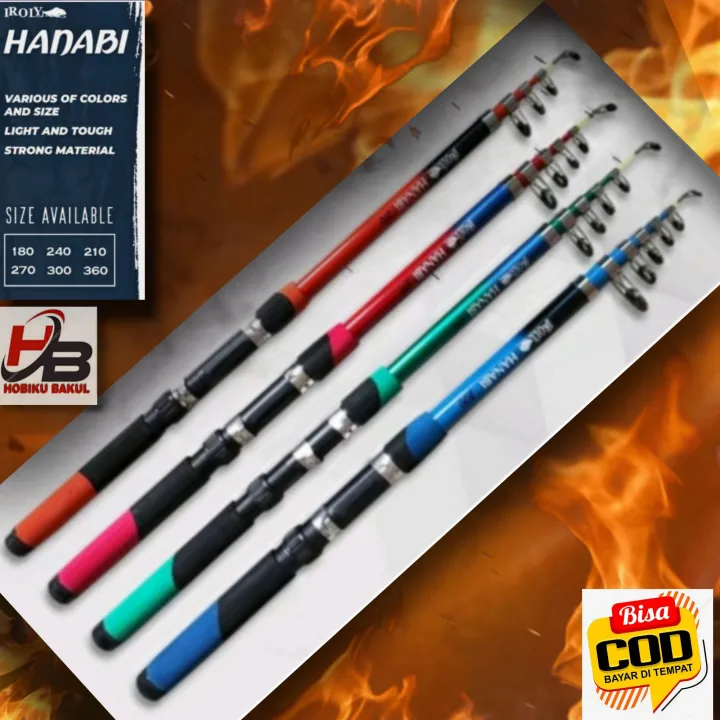 Joran Telescopic Iroly Hanabi 150, 180, 210, 240, 300, 360 | Lazada Indonesia