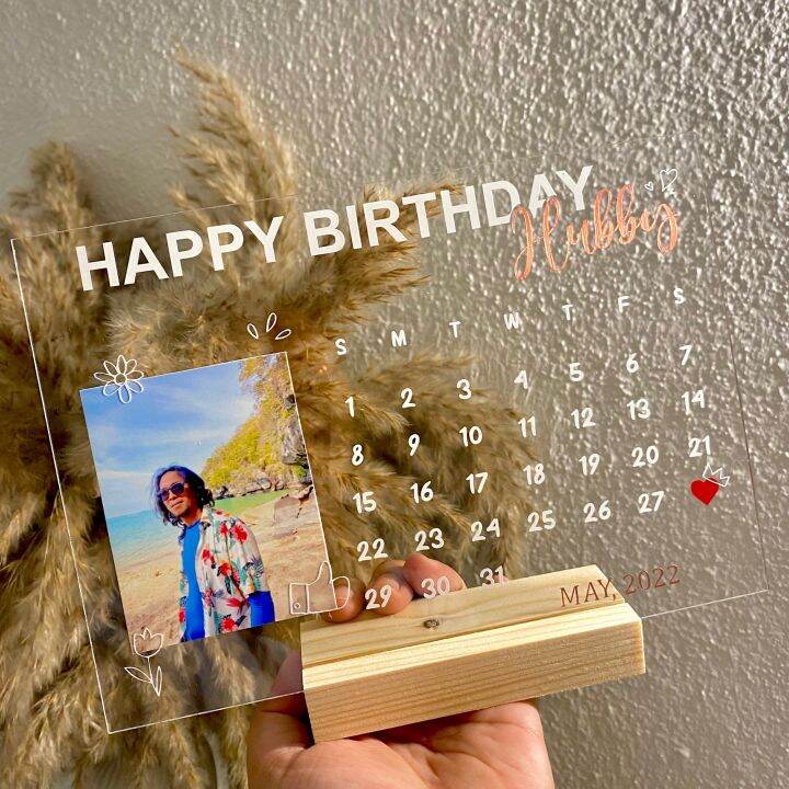 [Pre-order ETA 7days ] Arcylic Calender Frame Custom Song Hadiah ...