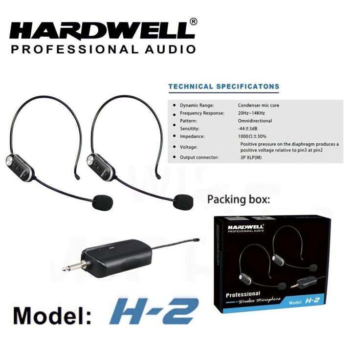 MIC WIRELESS HEADSET HARDWELL H2 HARDWELL WIRELESSA ORIGINAL | Lazada ...