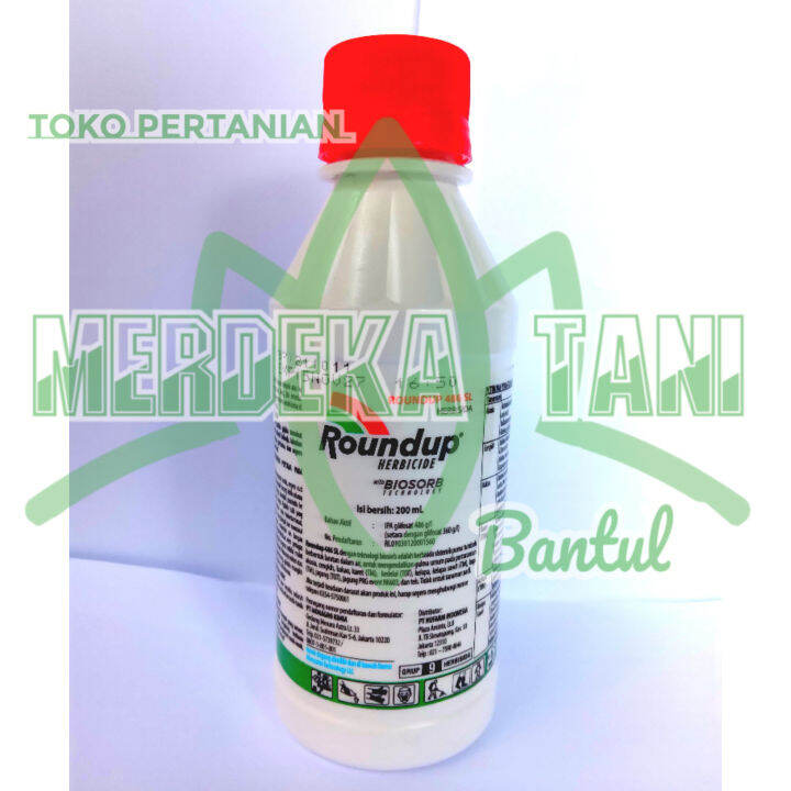 ROUNDUP 486 SL 200 Ml Herbisida Sistemik Rumput Mati Sampai Akar ASLI ...