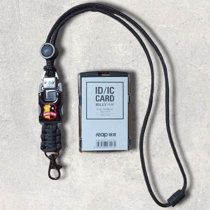 TALI LANYARD ID CARD LOGO MABES POLRI MODEL TACTICAL | Lazada Indonesia