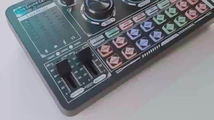 WEITI F999 Professional Live Sound Card With Dynamic Microphone Port ...