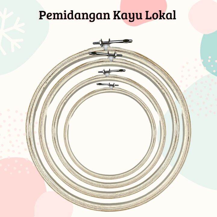 Pemidangan Kayu Sulam Anggrek Biru - Hoop Midangan Pamidangan Pemidang ...