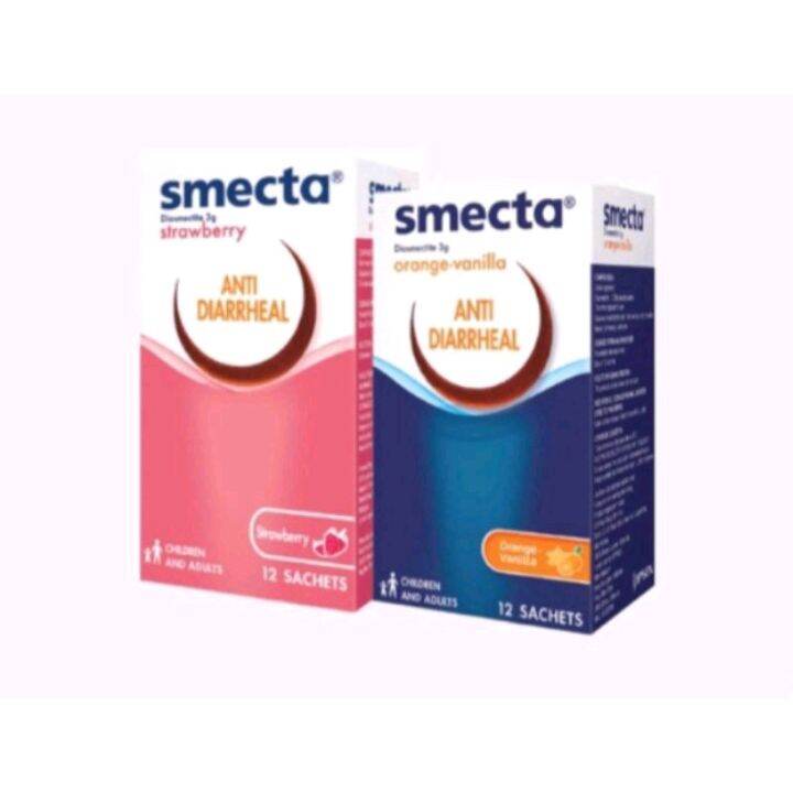 Smecta Anti Diarrheal 12's [ Orange Vanilla/Strawberry ] | Lazada
