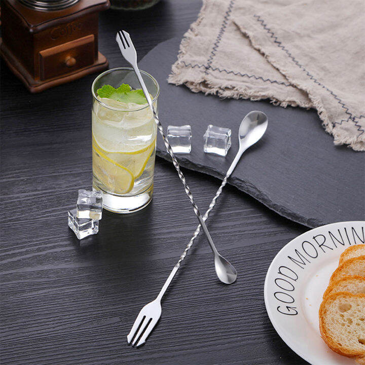 Amoki Stirrer Spoon Cocktail Stirring Spoon Milk Tea Juice Stirrer ...