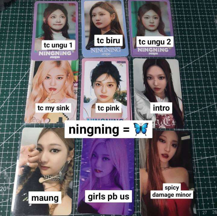 PC Photocard Official Aespa Ningning Trading Card Pink Xmas SG23 ...