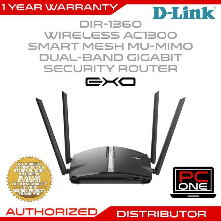 D-Link Wireless AC1300 Smart Mesh MU-MIMO Dual-Band Gigabit Security Router DIR-1360 | Lazada PH