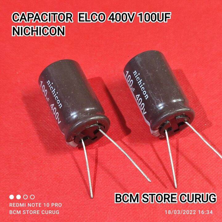 KAPASITOR ELCO 400V 100UF NICHICON | Lazada Indonesia