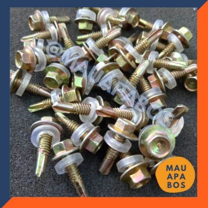 Baut Roofing Baut Drilling Kuning Putih Ready Banyak Varian Harga Per ...