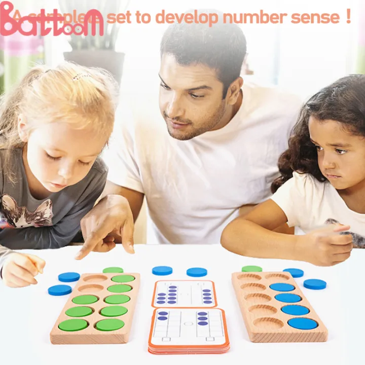 Montessori Wooden Toys Ten-Frame Math Toys For Kids Preschool Math ...