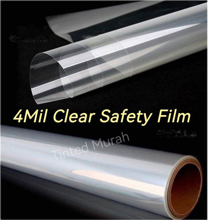 Clear 4Mil /Safety Film/Window/Security for Building (5ft x100ft ...