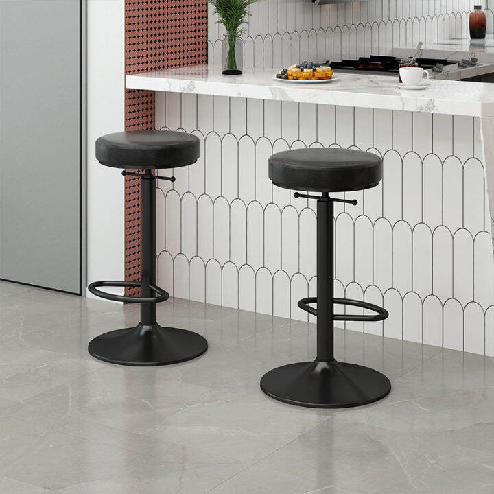 Adjustable Spinning Lift Bar Stool Modern Minimalist High Foot Bar ...