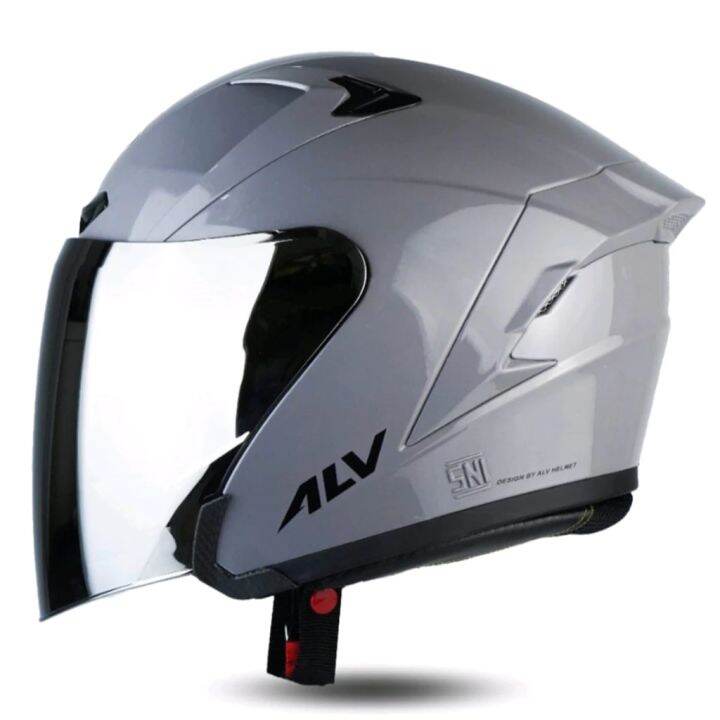 helm alv ultron solid original helm half face terbaru standar SNI ...
