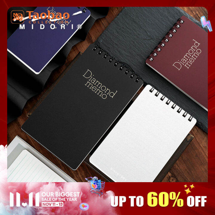 Japan Midori Flip-up Notebook Coil Notebook Diamond Memo Mini-Portable ...