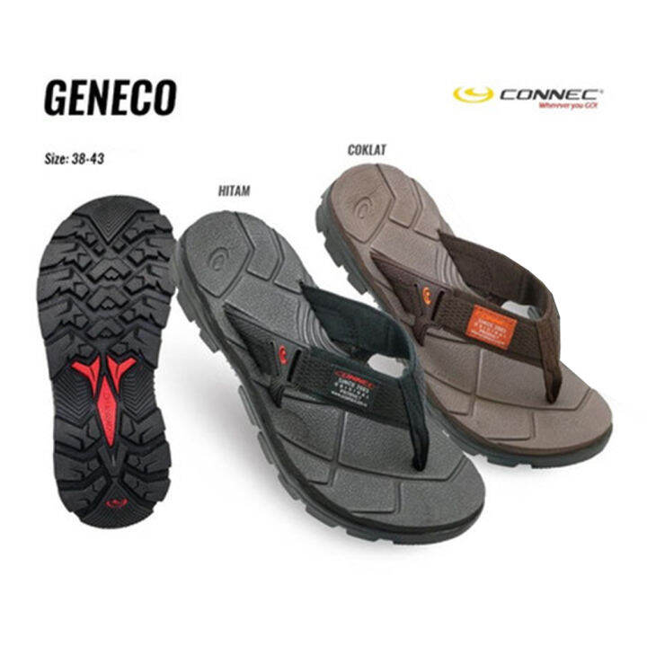 Sendal Jepit Gunung Pria Dewasa Kekinian Connec GENECO - Coklat ...