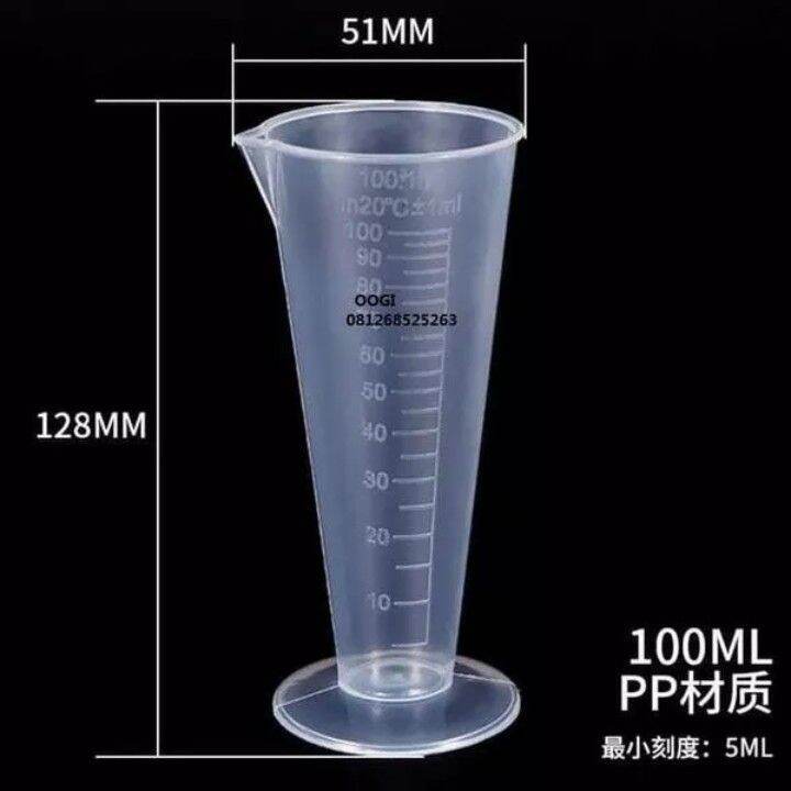 tabung/gelas takar 100ml untuk takaran bibit parfum/alcohol/solviol dan ...