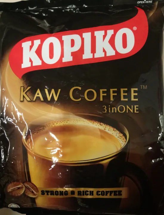 Kopiko Kaw Coffee Strong and Rich, Premium 3 In 1 Instant Kopi 20g x30s ...