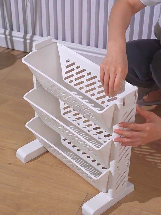 2-6 Layer Multi-layer Books Organizer Rack Movable Under the Table ...