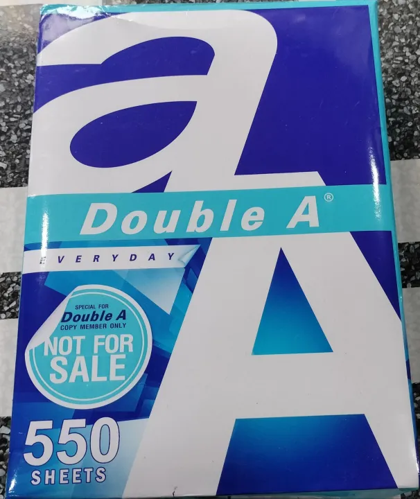 กระดาษ A4 70 g จำนวน 550แผ่น/1ริม Double A | Lazada.co.th