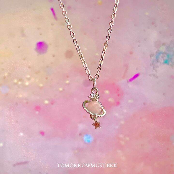 💐 🪐Misty rose star necklace 🪐💐 | Lazada.co.th