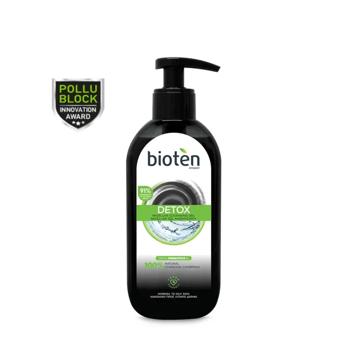 BIOTEN Detox Micellar Cleansing Gel 100% Natural Charcoal 200 ml ...