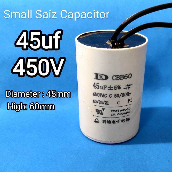 45uf 450V Capacitor Small Saiz Water Pump capacitor Compressor ...