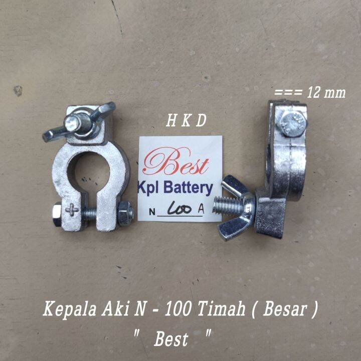 KEPALA AKI ACCU MOBIL N100 TIMAH KEPALA BESAR " BEST " | Lazada Indonesia