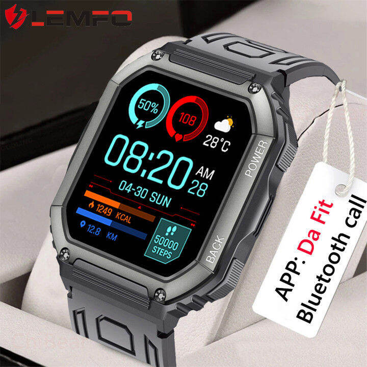 LEMFO 2022 Smart Watch 1.8 Inch Large Screen Bluetooth Call Heart Rate ...