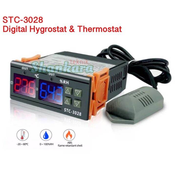 STC-3028 Digital Hygrostat Thermostat Temperature Hygrometer Humidity ...