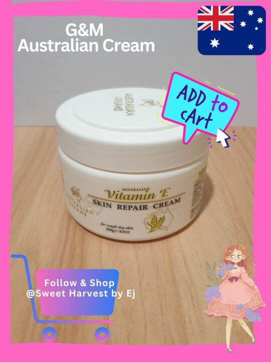 G&M Australian Cream | Vitamin E | Skin Repair Cream | 250g 8.8 oz ...