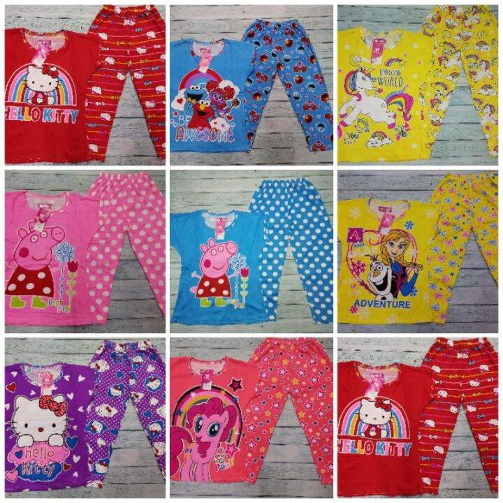 Assorted Terno Pajama Sleepwear for Girls | Lazada PH